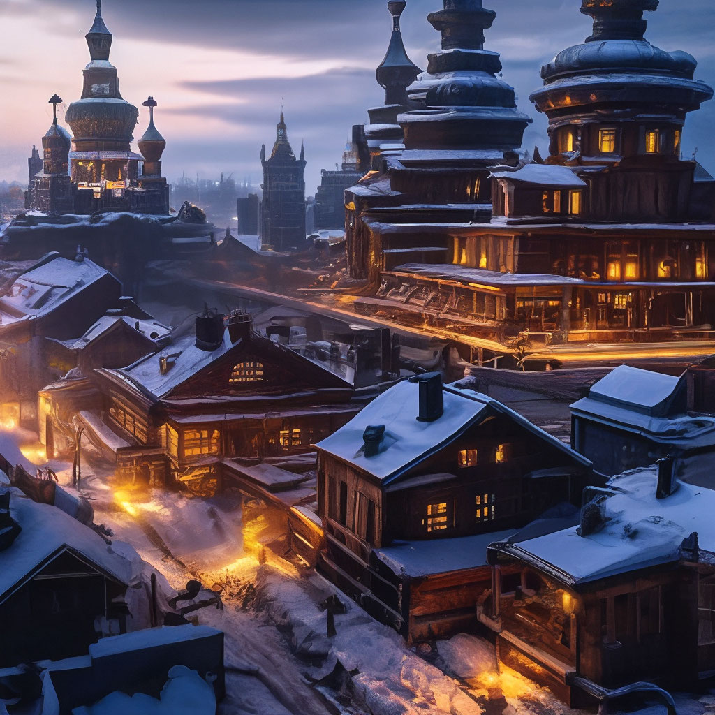 "The smallest details are very clear and beautiful Epic Russian village ...