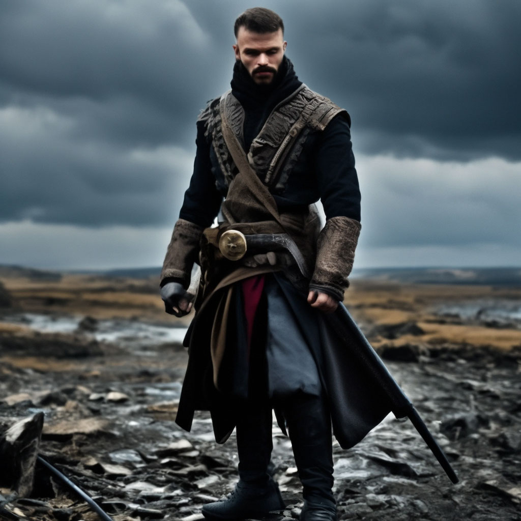 "Cossack clothing- circassian" — image created in Shedevrum