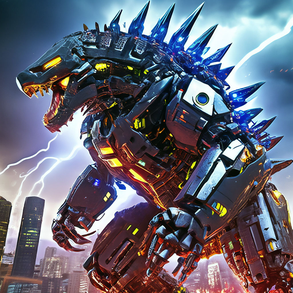 "A huge ultra reckless biomechanical cyber hydraulic iridium barbed ...