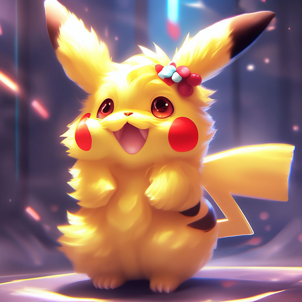"Pikachu fluffy" — image created in Shedevrum
