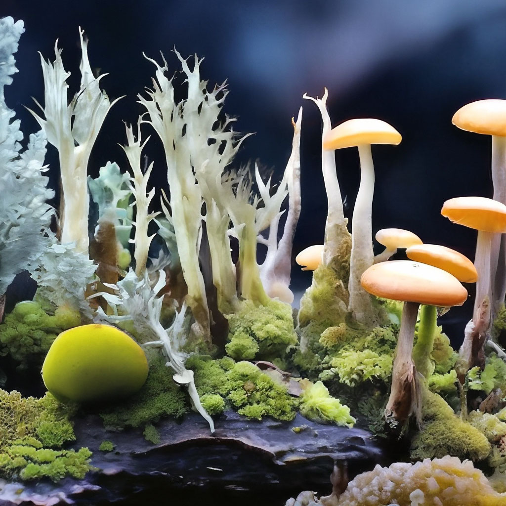 "Fabulous magical botany+microcosm+microflora+mosses+mushrooms ...