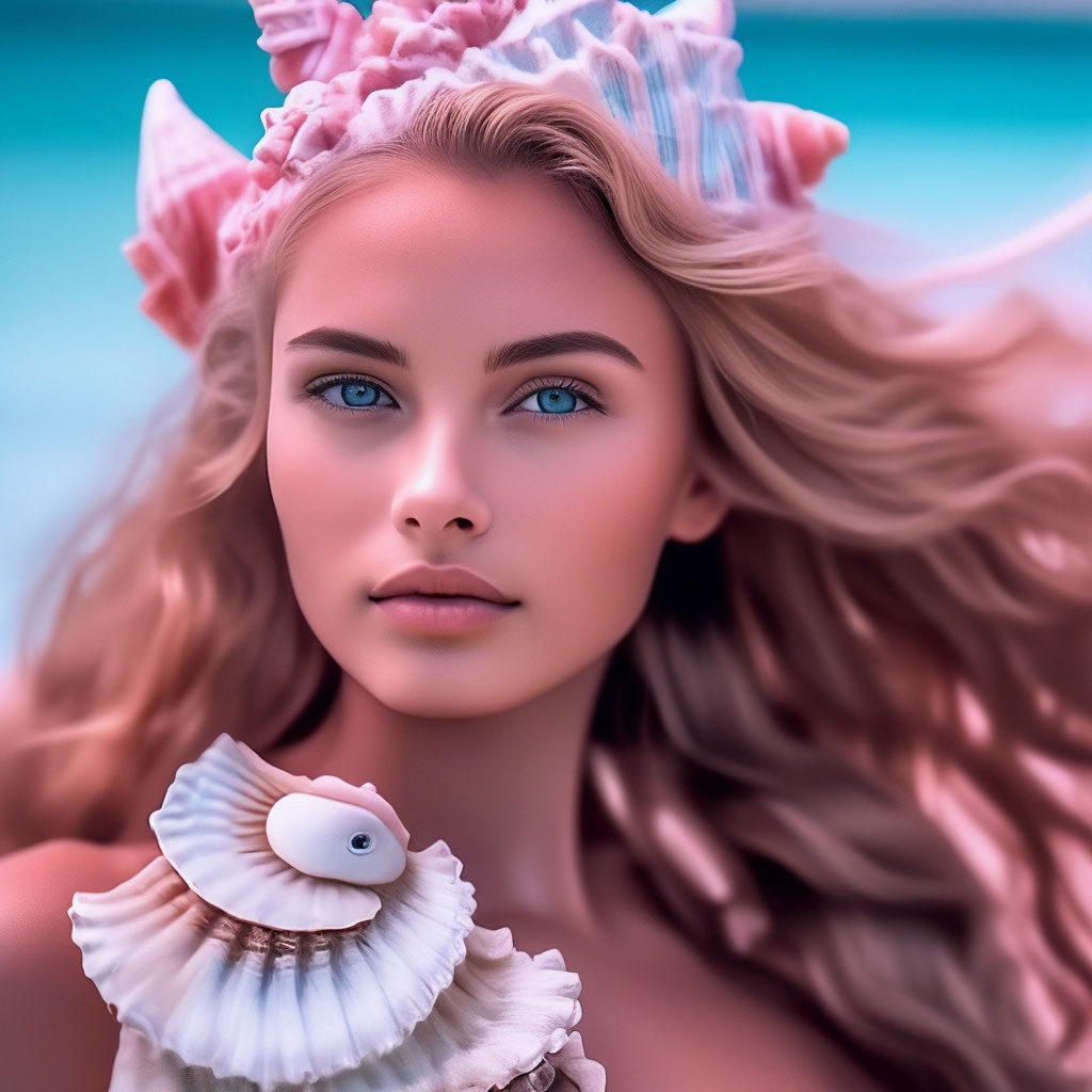 "Mermaid ariel detailed portrait, professional photo, magazine cover ...