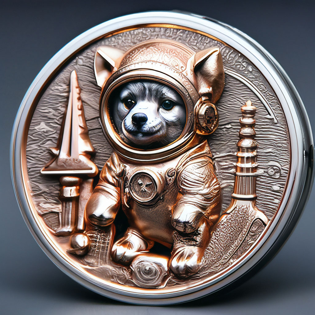 "An epic collectible silver puppy coin with a hyper-cute Russian ...