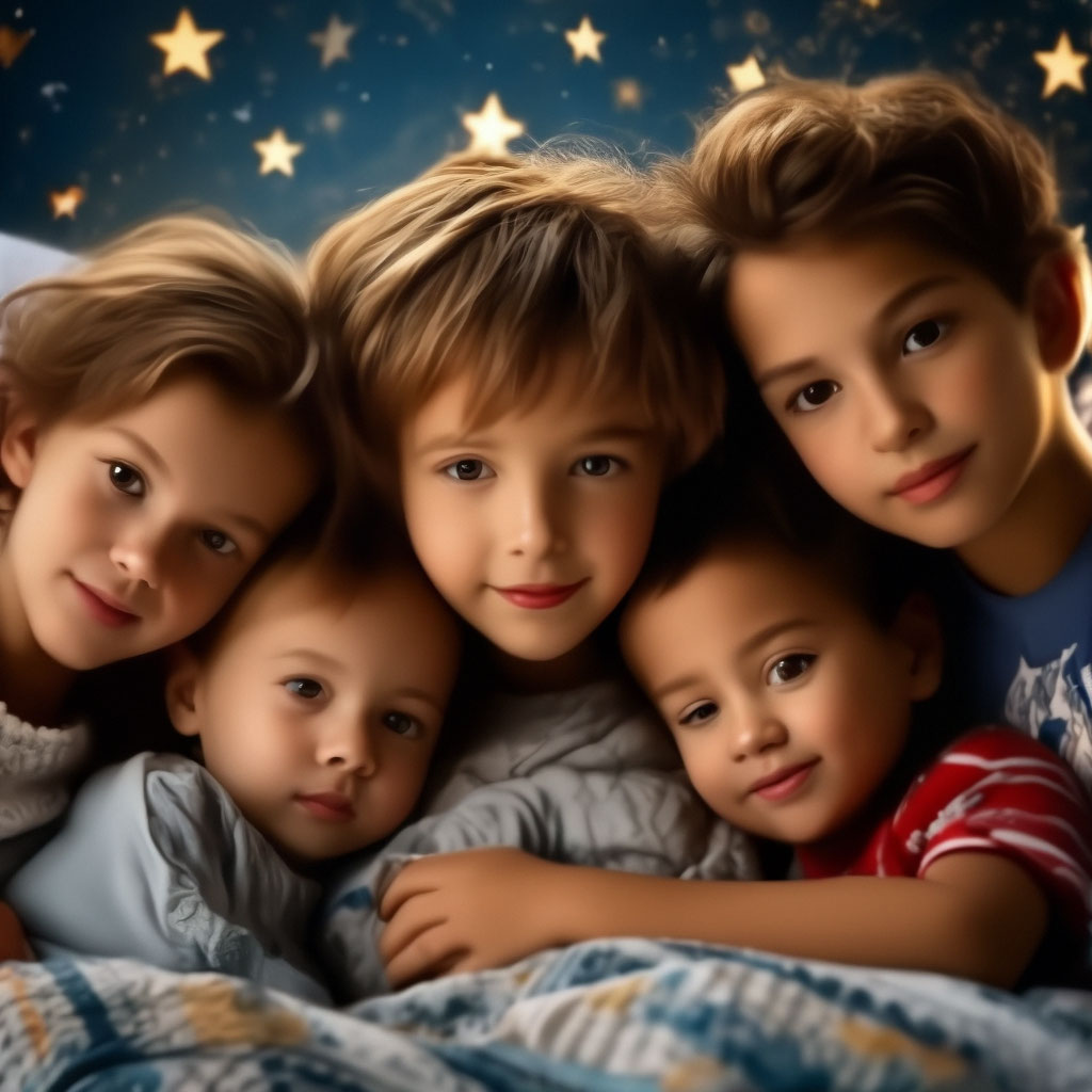 "Good night, kids!" — image created in Shedevrum