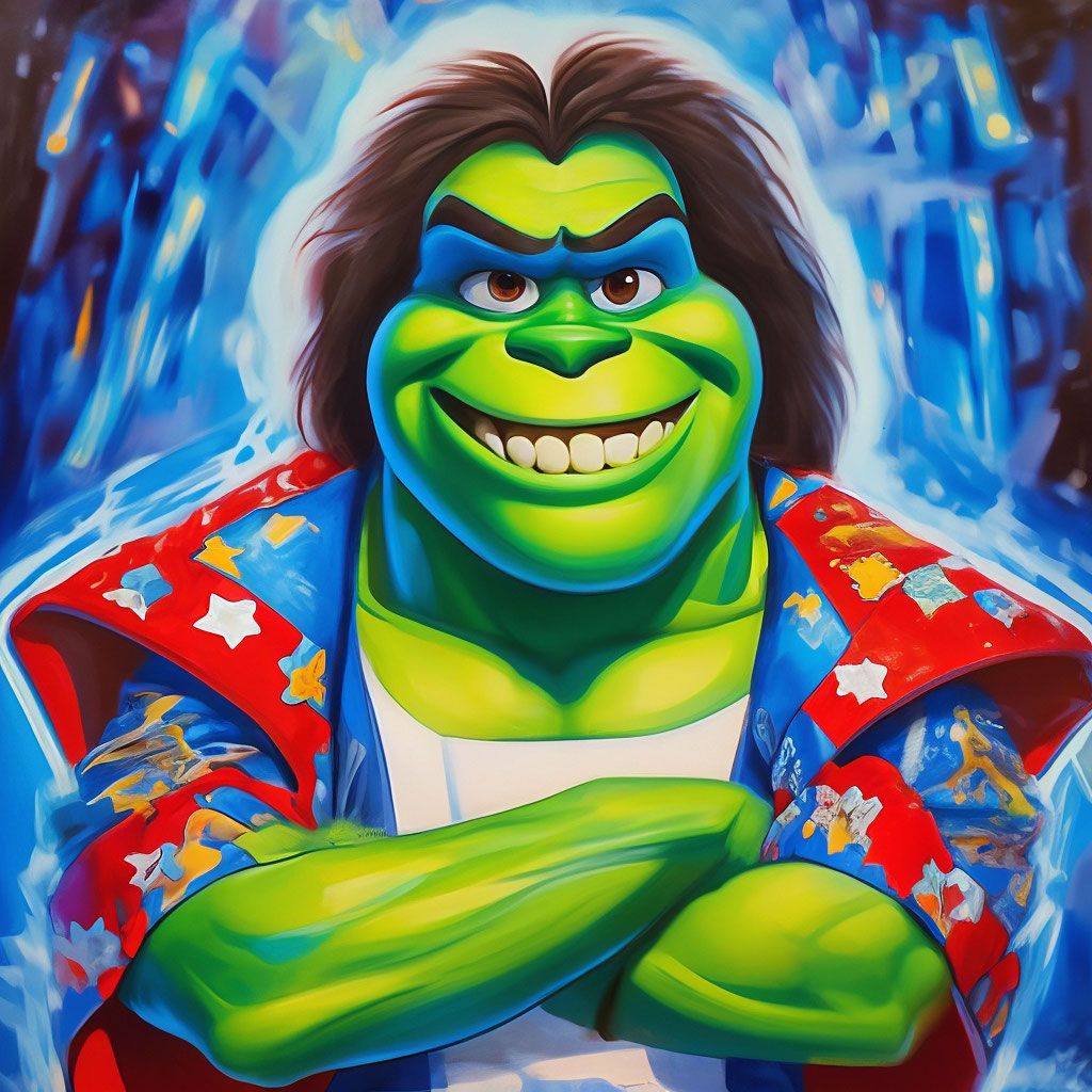 "Mike Wazowski,cartoon character,disney in the style of Wrestler ...
