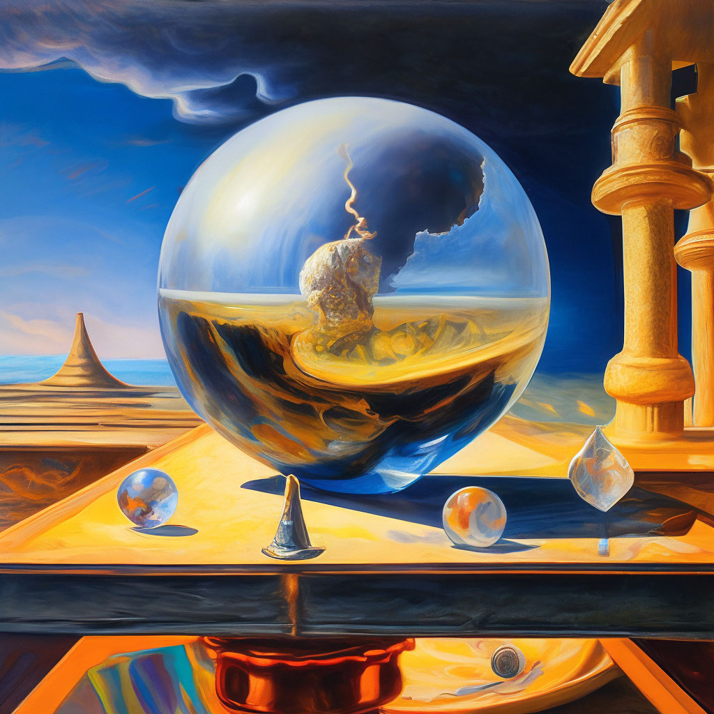 "Mind games and Crystal Ball dream perspective grotesque surrealism ...