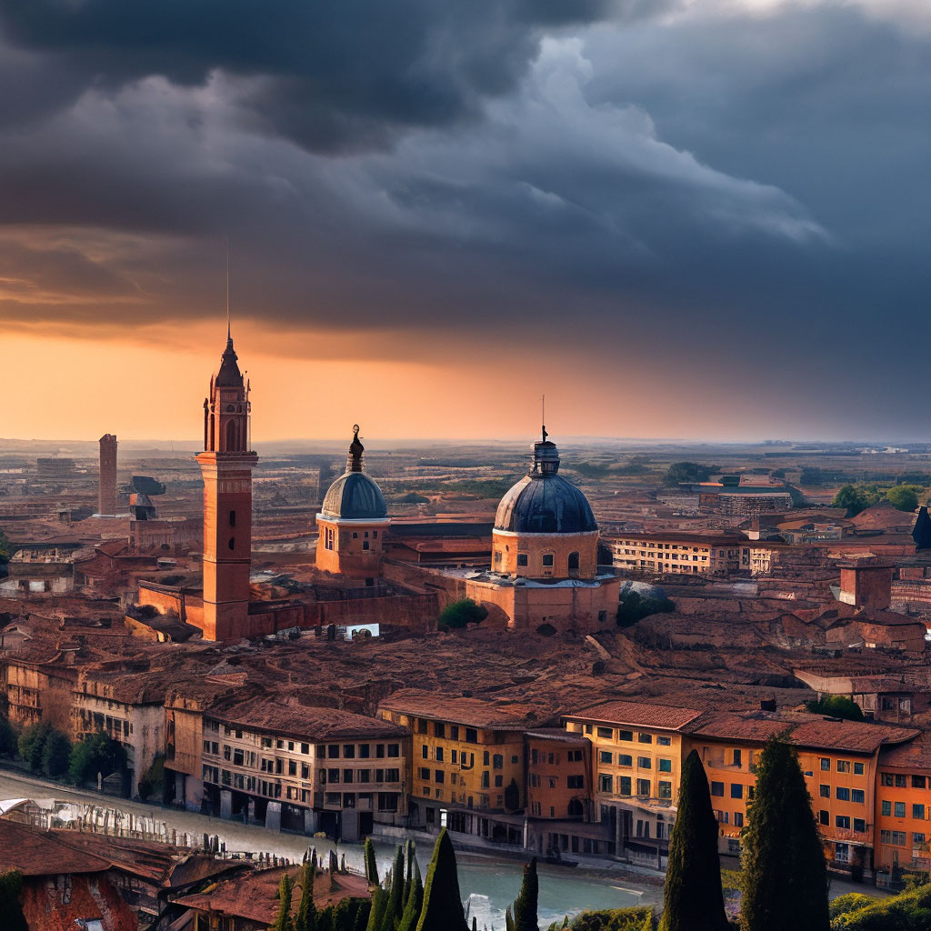 "The beautiful beautiful city of Verona. high quality, depth of field ...