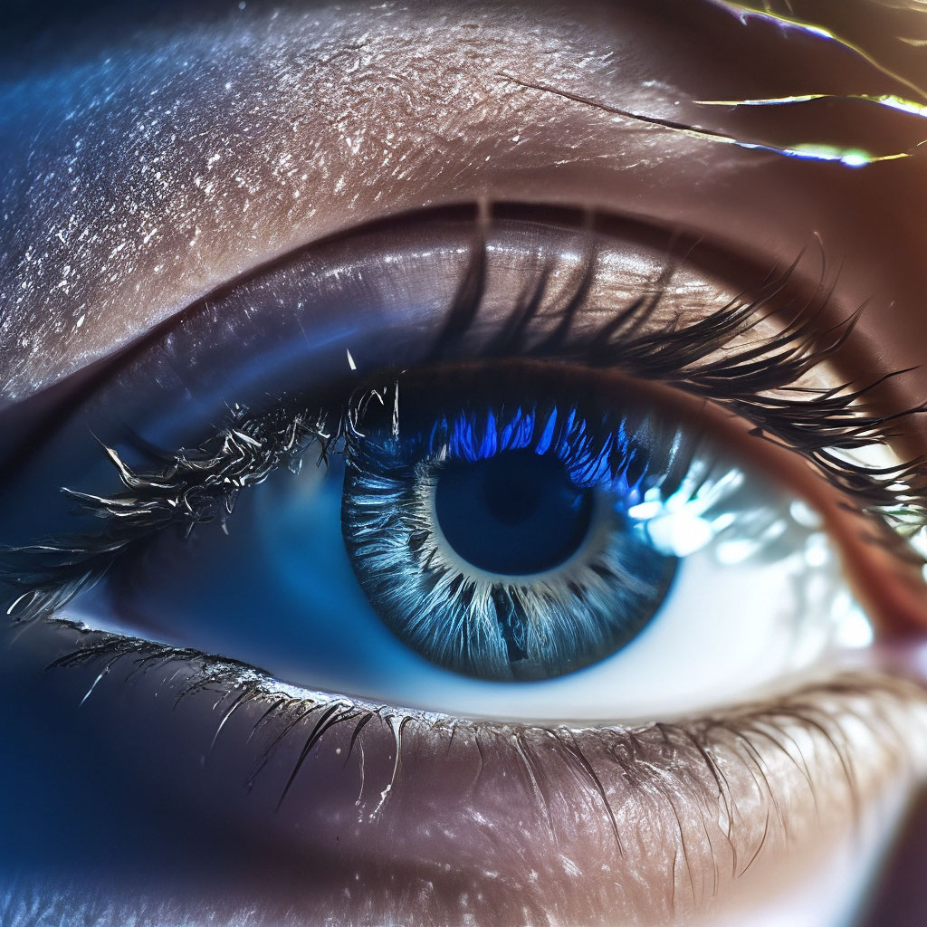 "Unrealistically long voluminous eyelashes,transparency,shine in the ...