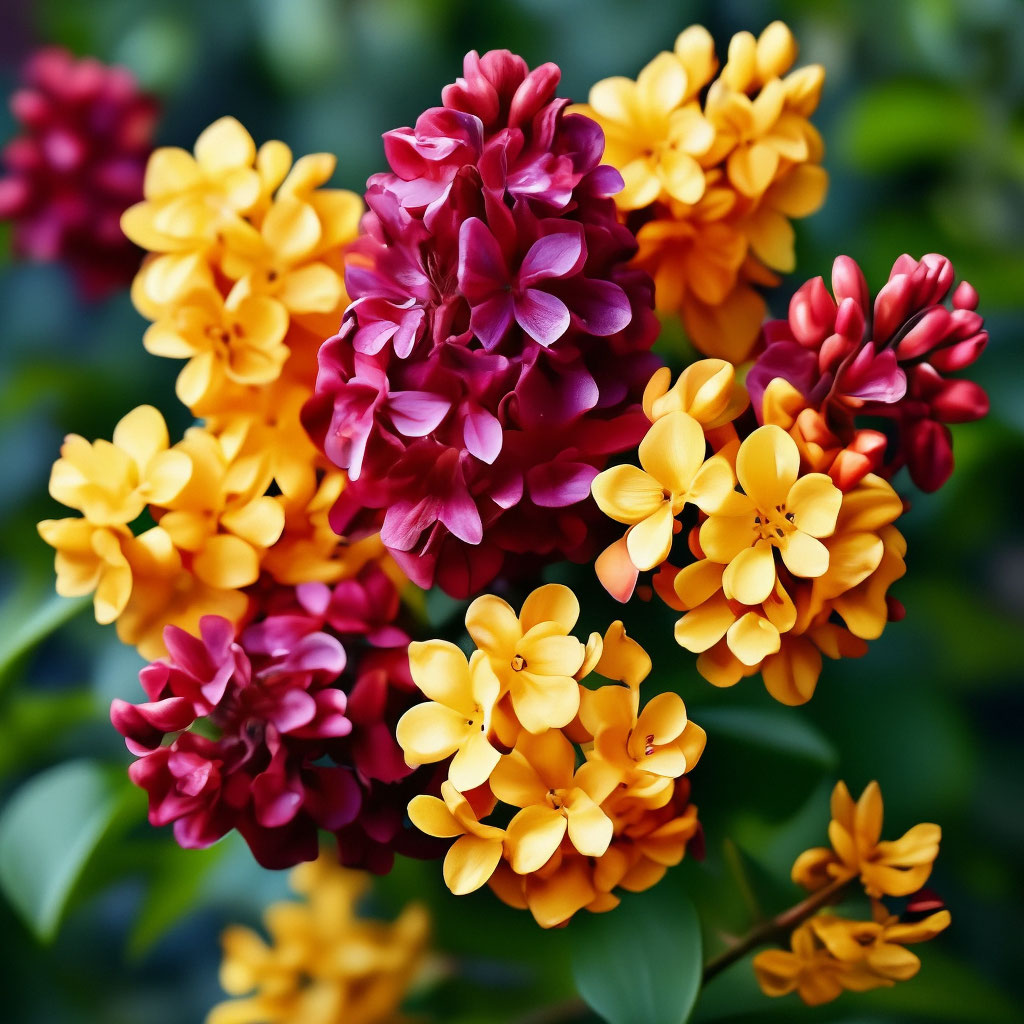 "Yellow-red lilac" — image created in Shedevrum