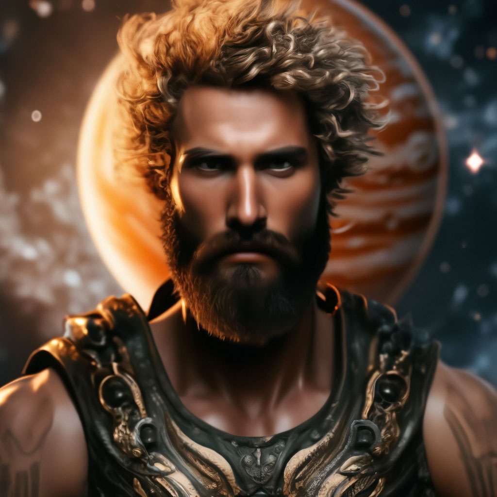"The planet Jupiter in the form of a very beautiful man, epic ...