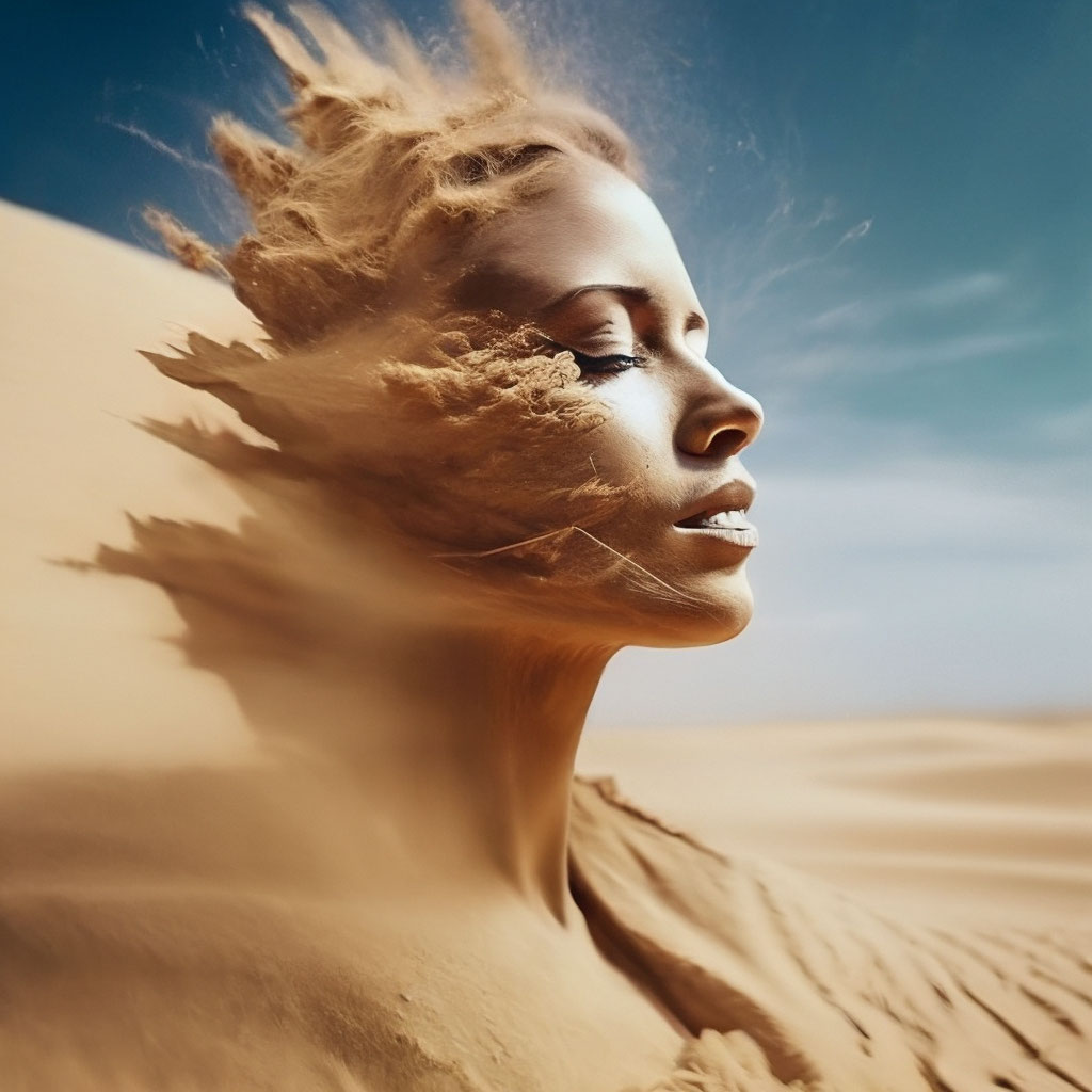 "The face is made of sand, crumbles, it is blown away by the wind, a ...