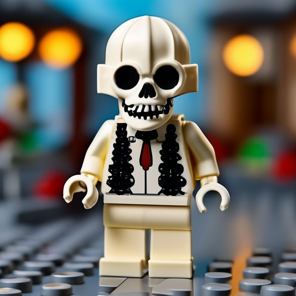 "LEGO ICE Scream Mini Action Figure" — image created in Shedevrum