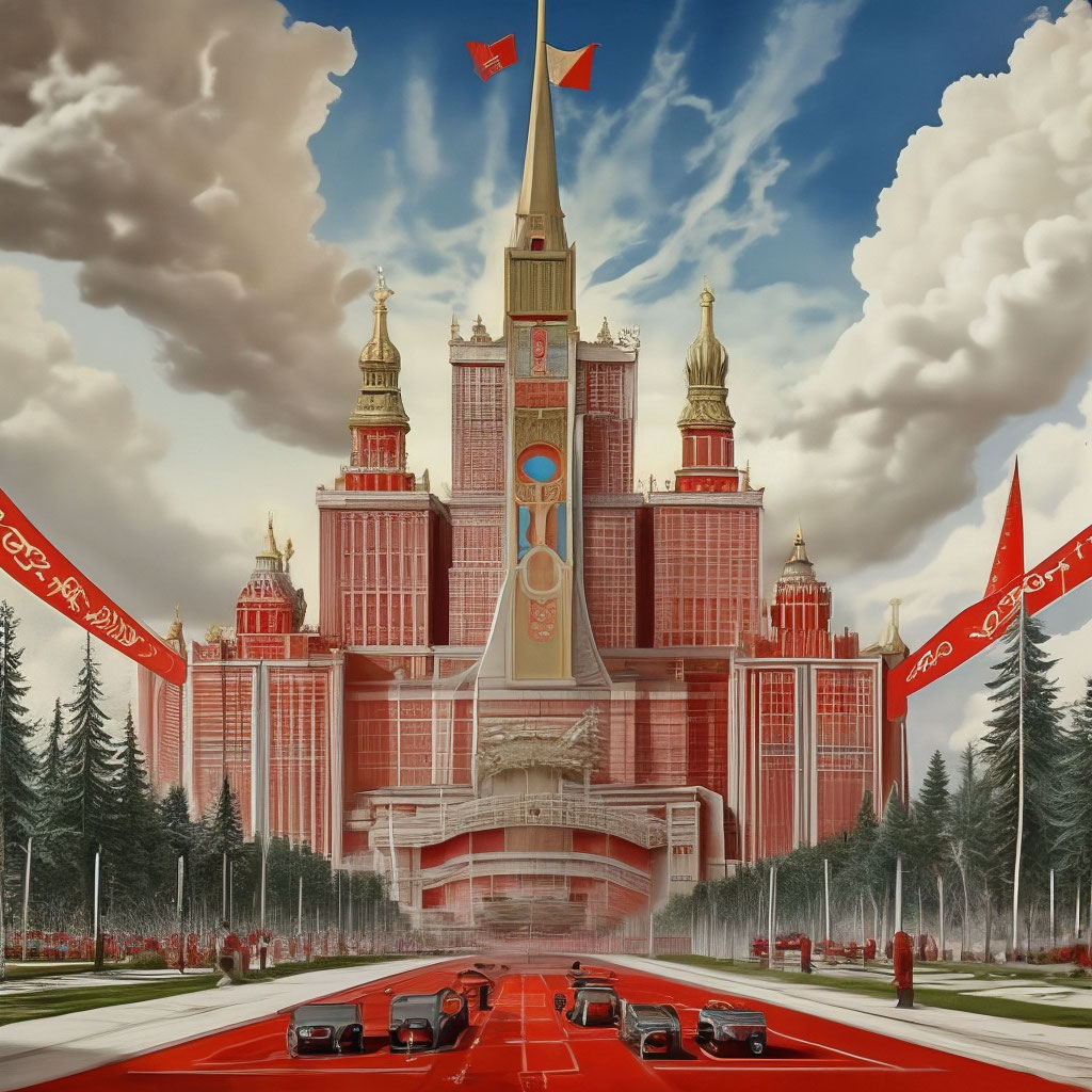 "The Soviet dream. detailed drawing." — image created in Shedevrum