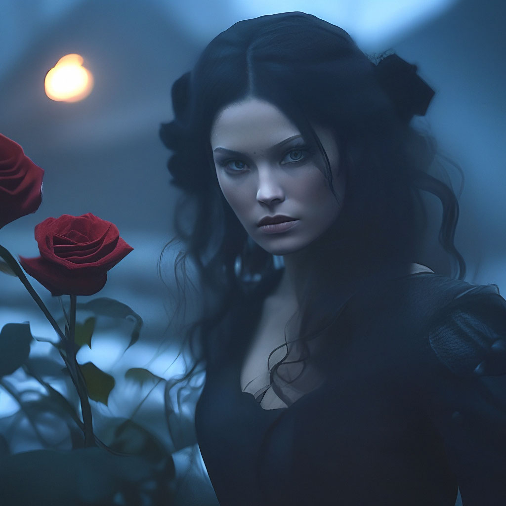 "(dark magic), (grim), rose by Anato Finnstark, (intricate details ...