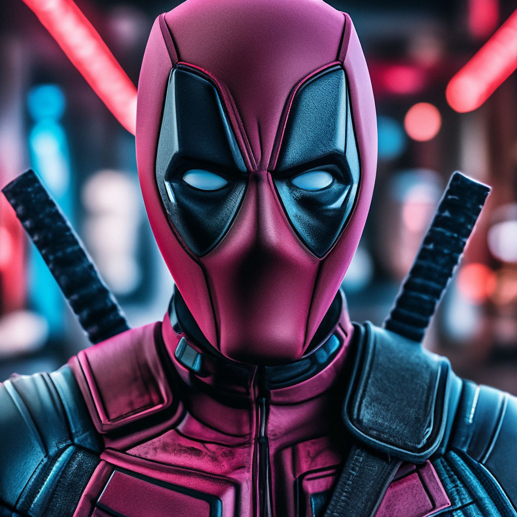 "Deadpool neon light beauty , aesthetically pleasing, beautiful ...