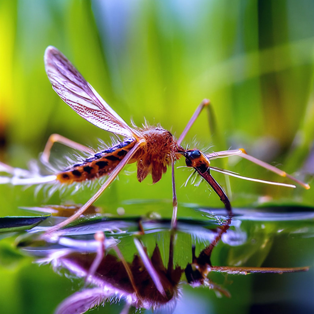 "The birth of a mosquito from a larva, water, swamp, , beautiful ...