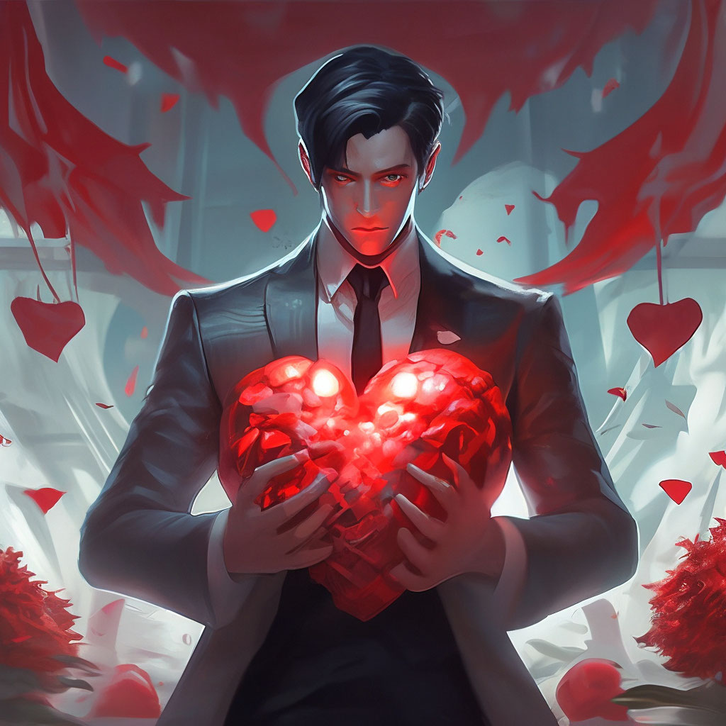 "A heartless man" — image created in Shedevrum