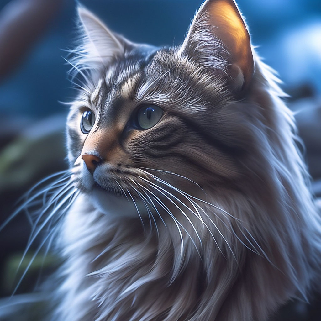"Hyperrealism, cat, lord of light, 4k, iso 100,in symbiosis with ...