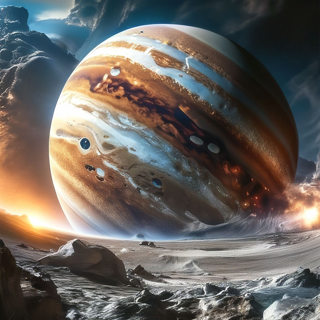 "Colliding the earth with Jupiter shots from Space beauty as in the ...