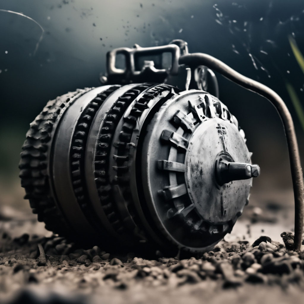"Pencil drawing. landmine" — image created in Shedevrum