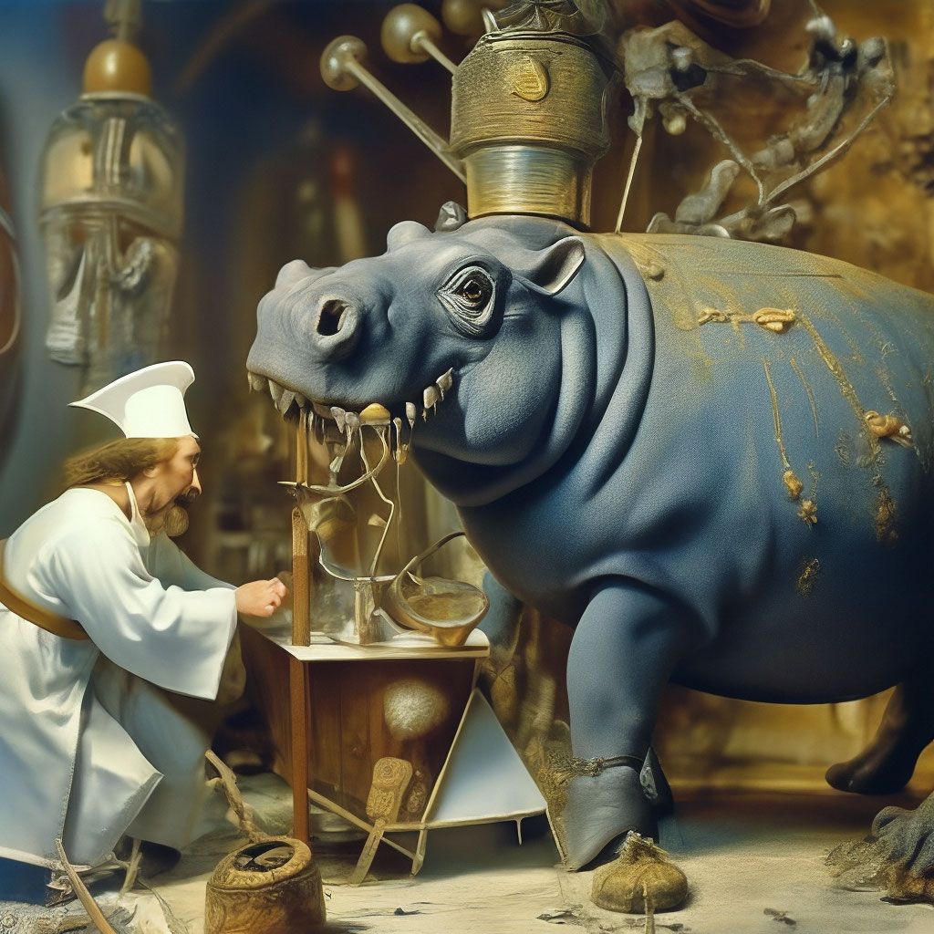 "Brain surgery with enema for Hippopotamus, Hieronymous Bosch, 1600's ...