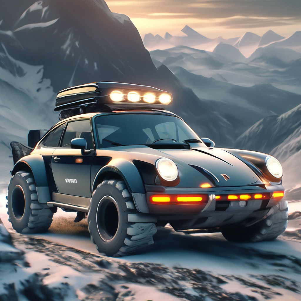 "Porsche, off-road tuning, deep treads, mountains, 4k slope, high ...