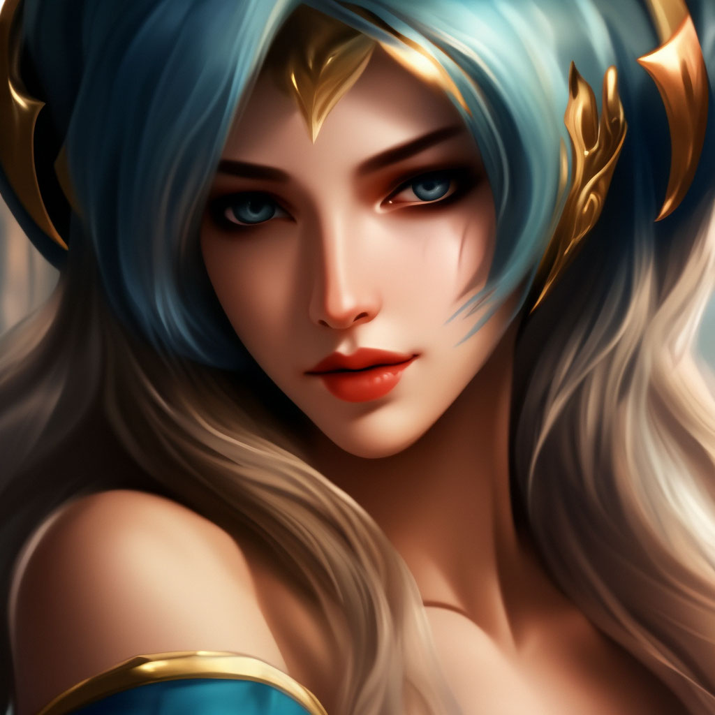 "Sona,League of legends,digital art,digital painting,detailed drawing ...