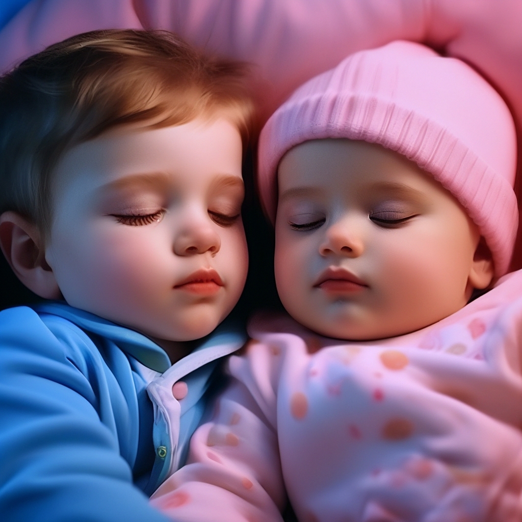 "The boy is 1 year old , sleeping . Plump cheeks . A girl of 9 months ...
