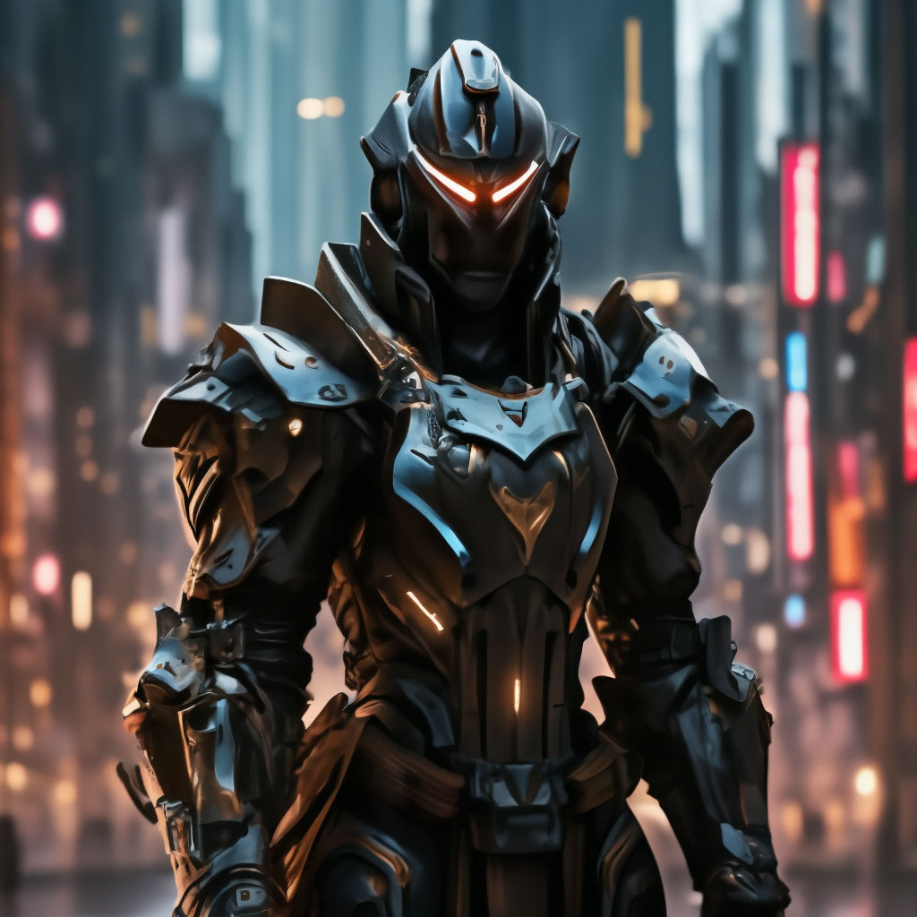 "The Middle Ages, cyberpunk" — image created in Shedevrum