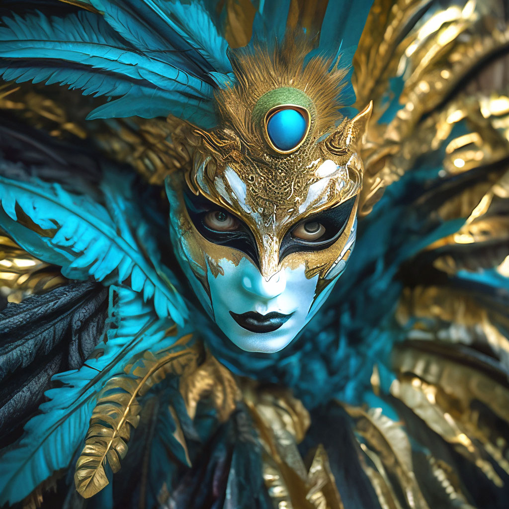 "Scary and terrible photo,handmade venetian mask,turquoise eyes ...