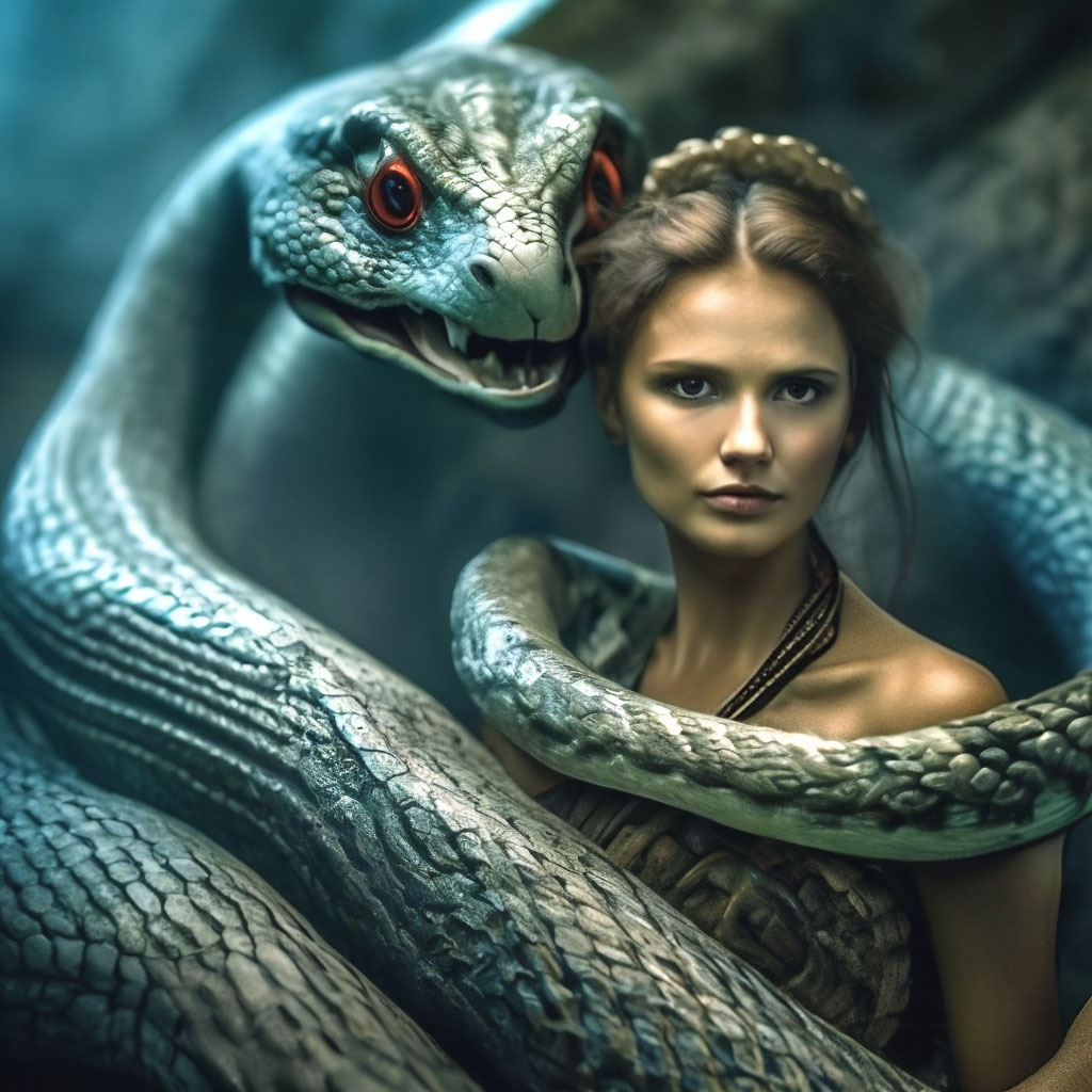 "Lamia is a monster with the torso of a beautiful girl and the body of ...