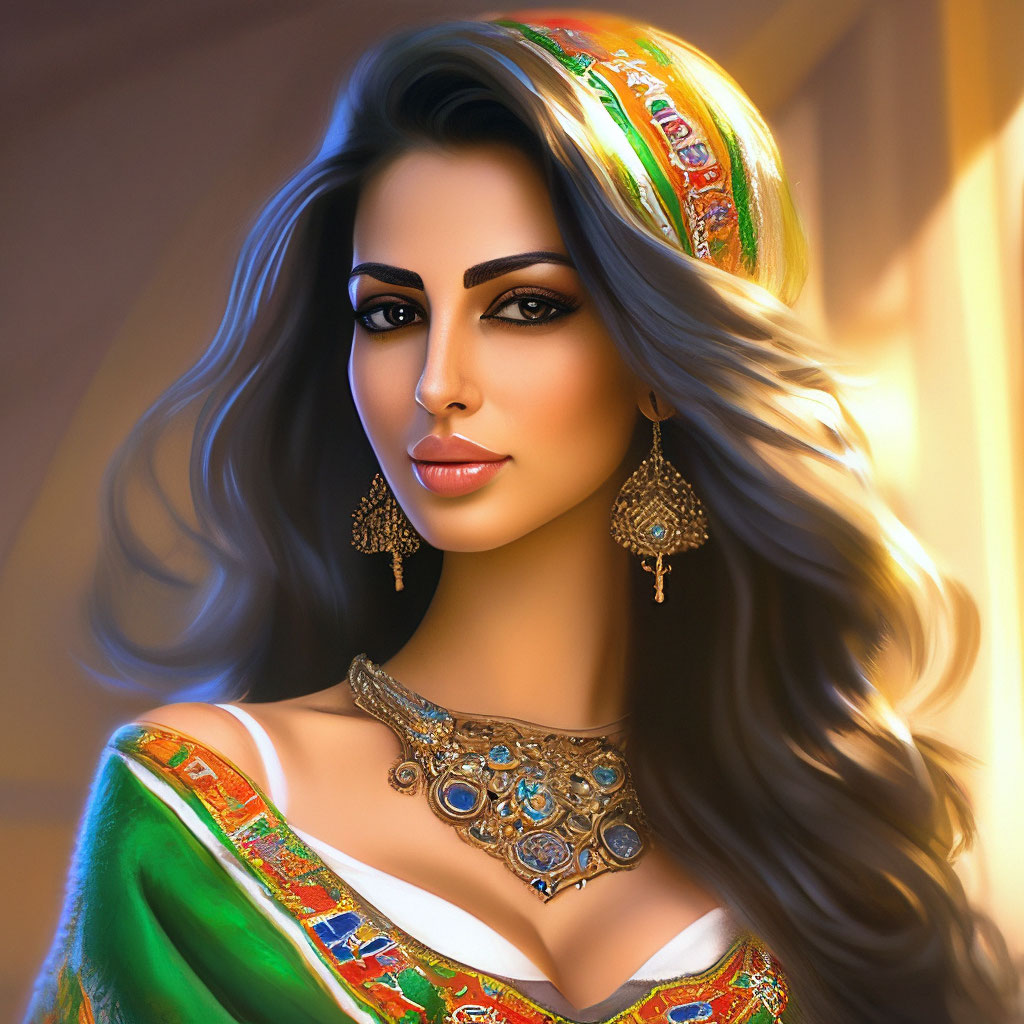 "Chest portrait of the most beautiful woman, Miss Syria in national ...