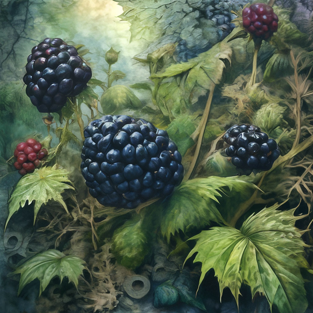 "Mystical dense forest, watercolor, pencils, grotesque, grunge, lace ...