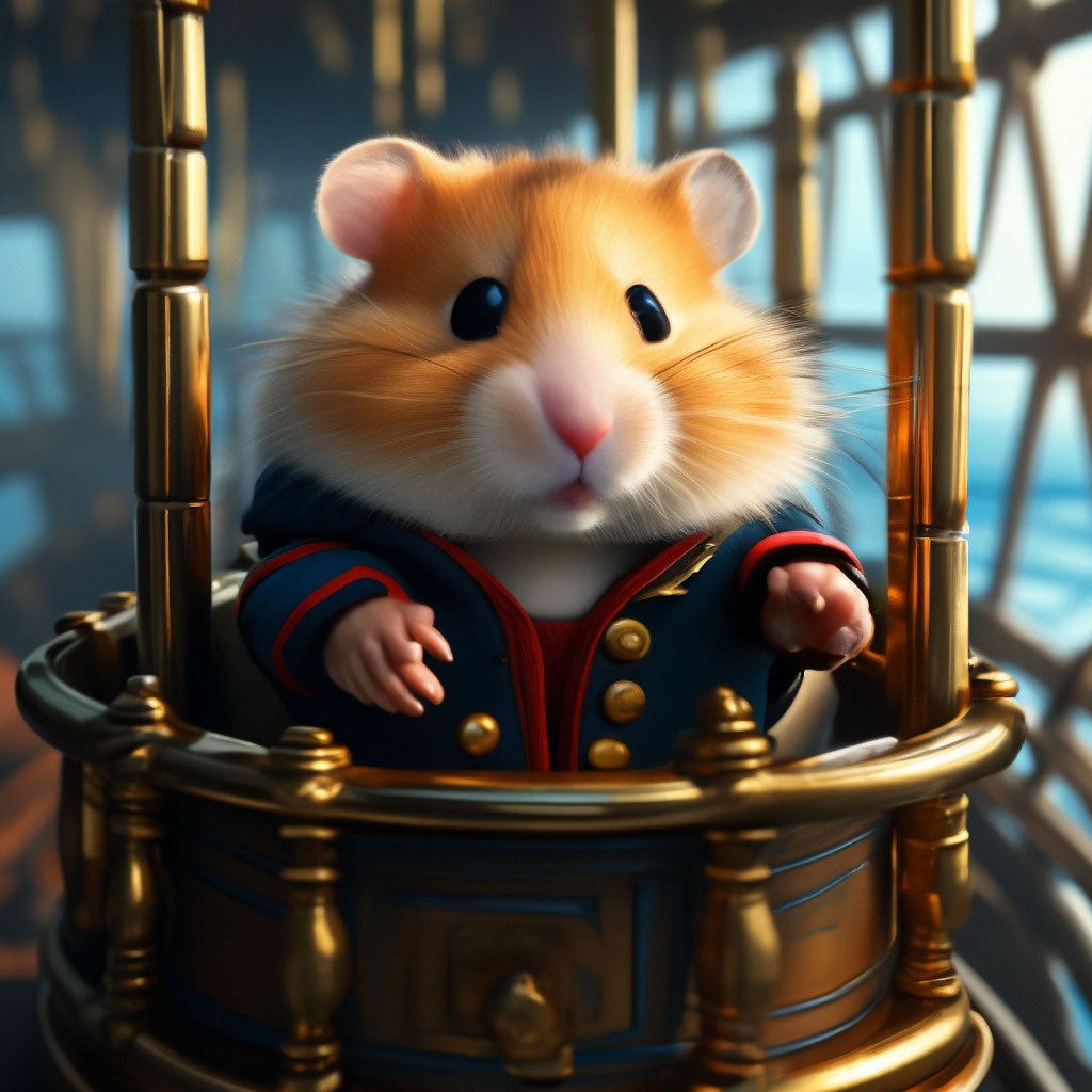 "Hamster on the ship" — image created in Shedevrum