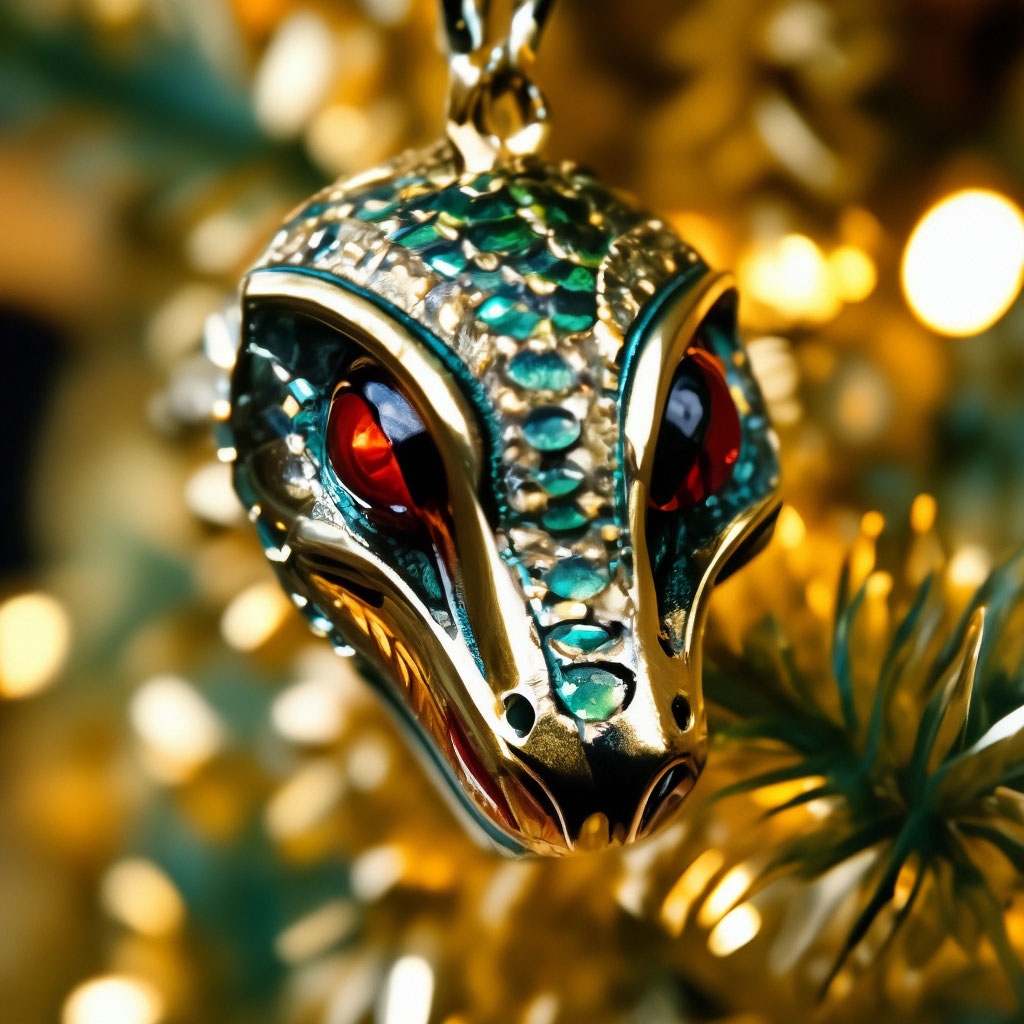"Tinsel with a snake's head" — image created in Shedevrum