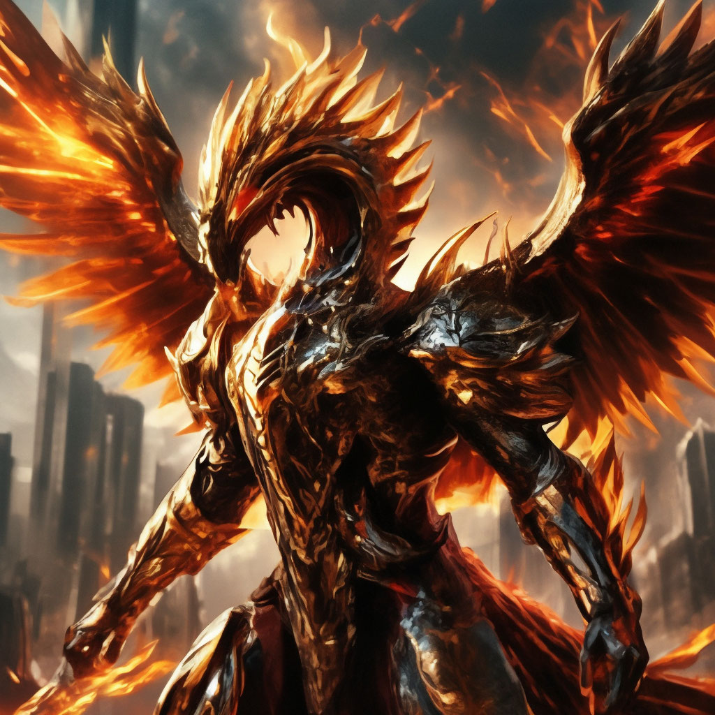 "Nagofen, lord, dragon, diamond, cosmos,phoenix" — image created in ...