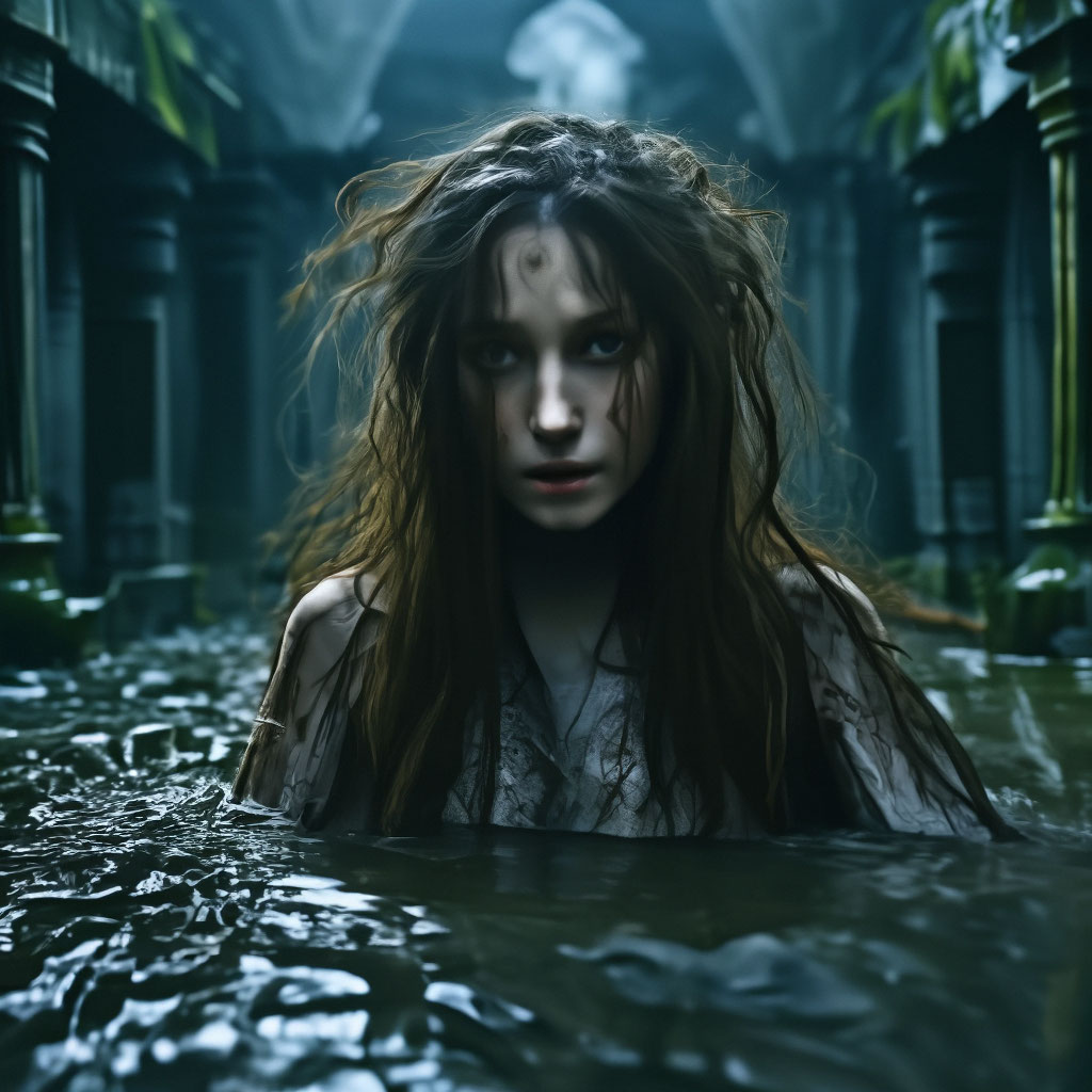 "The drowning room is all covered with mud and silt and moss, in full ...