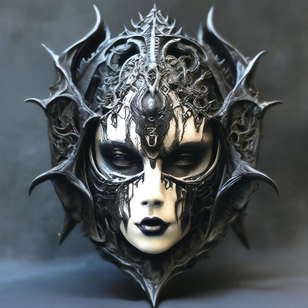 "Mask in gothic style" — image created in Shedevrum