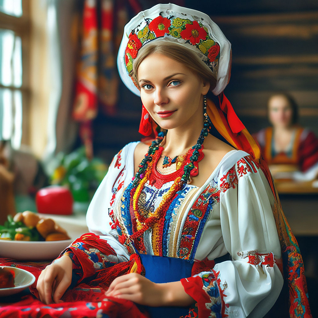 "The hostess. Russian folklore. Ukrainian folklore. professional photo ...