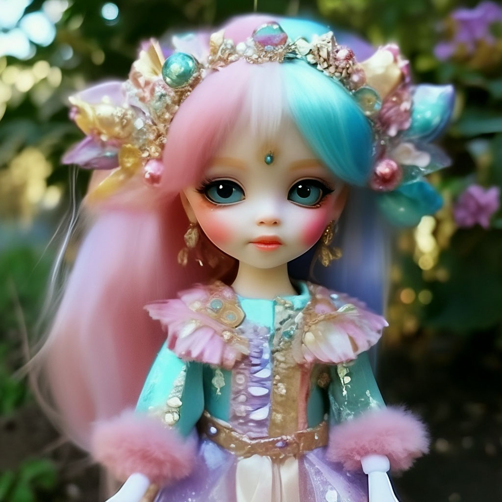 "Puppet doll, live, fantasy, realistic, high quality, glitter, sequins ...