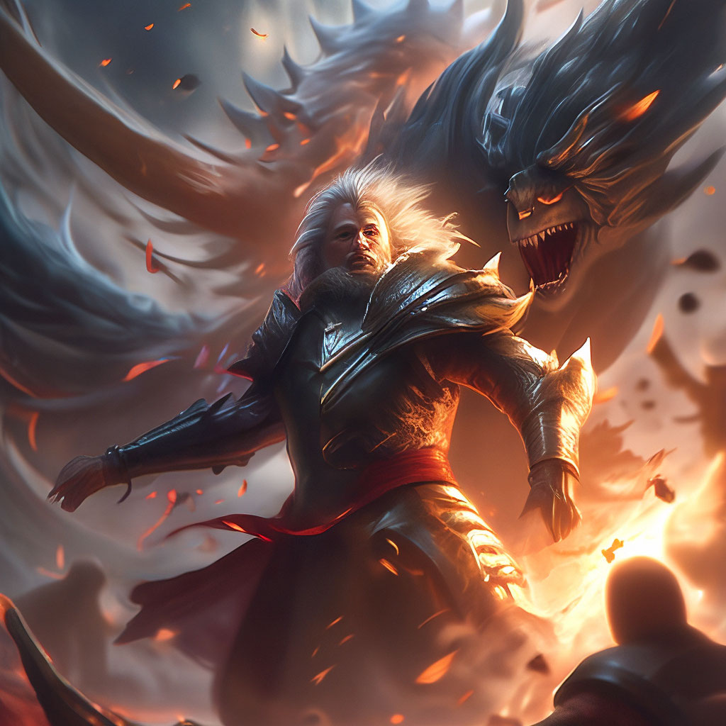 "Fury of the Falling King. Realism, 4k." — image created in Shedevrum