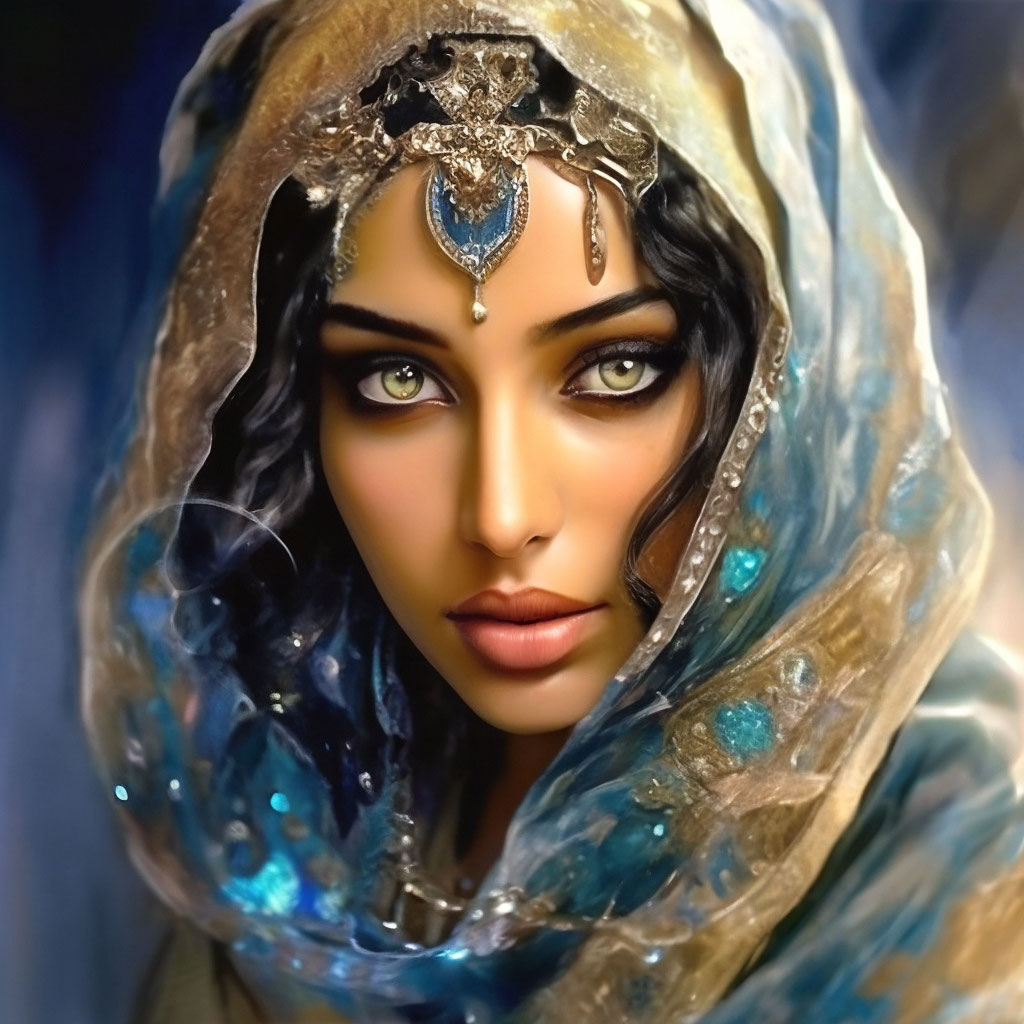 "Fantasy Al Art Print-Etsy,high fashion,elegant very beautiful Arab ...