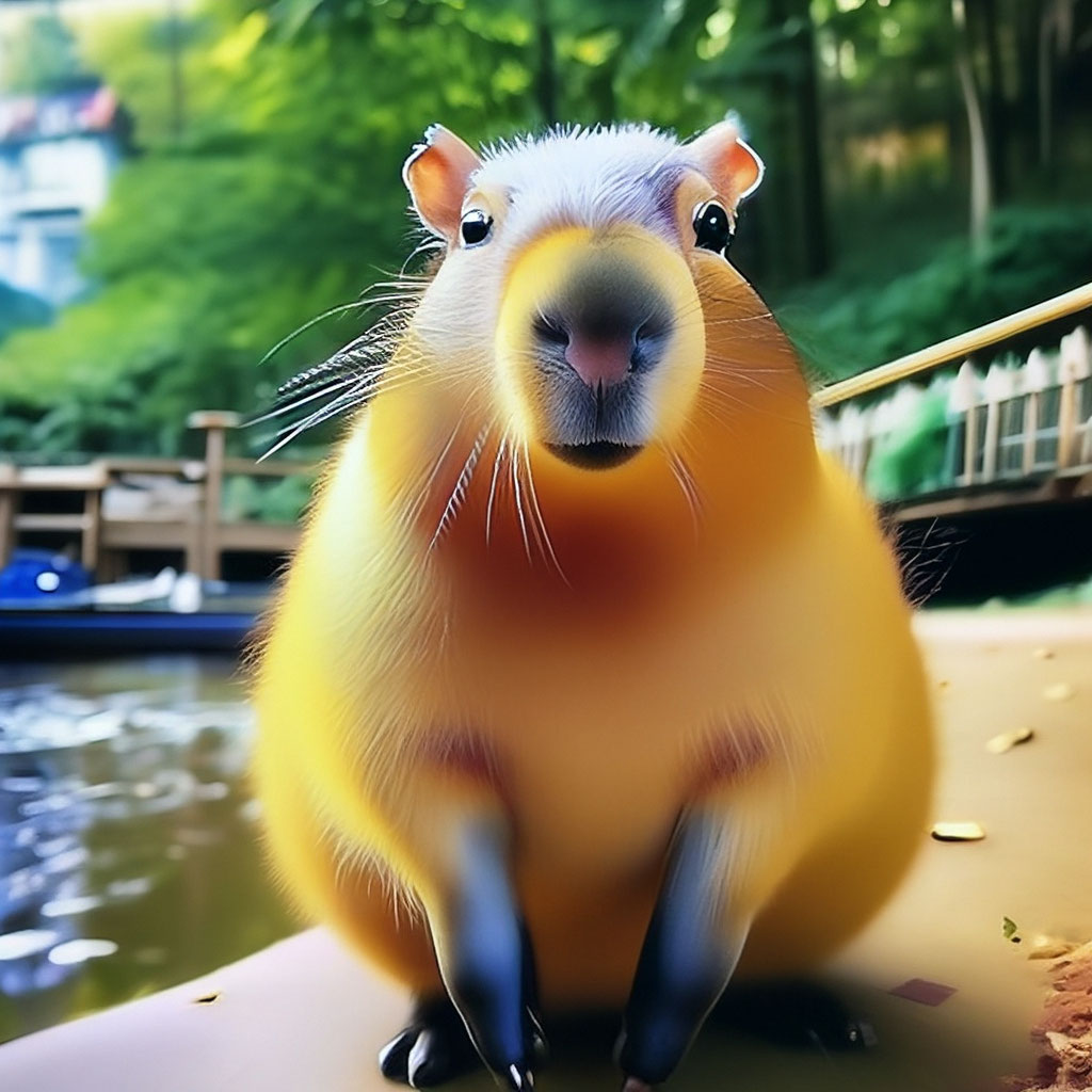 "Super mega cute capybara" — image created in Shedevrum
