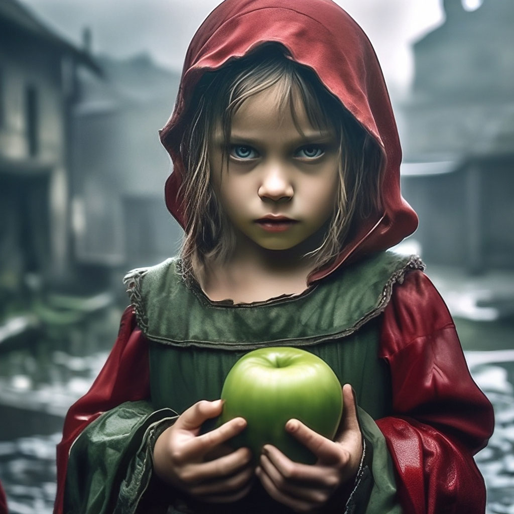"Against the backdrop of a crowded medieval city, a girl- evil cute ...