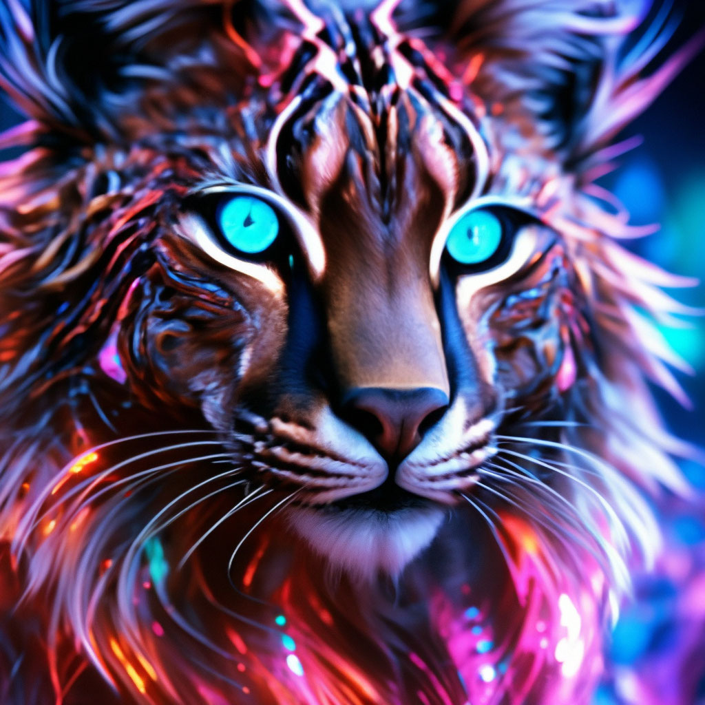 "Lynx consists of fractals, fairy elf, plasma fire, explosion of colors ...