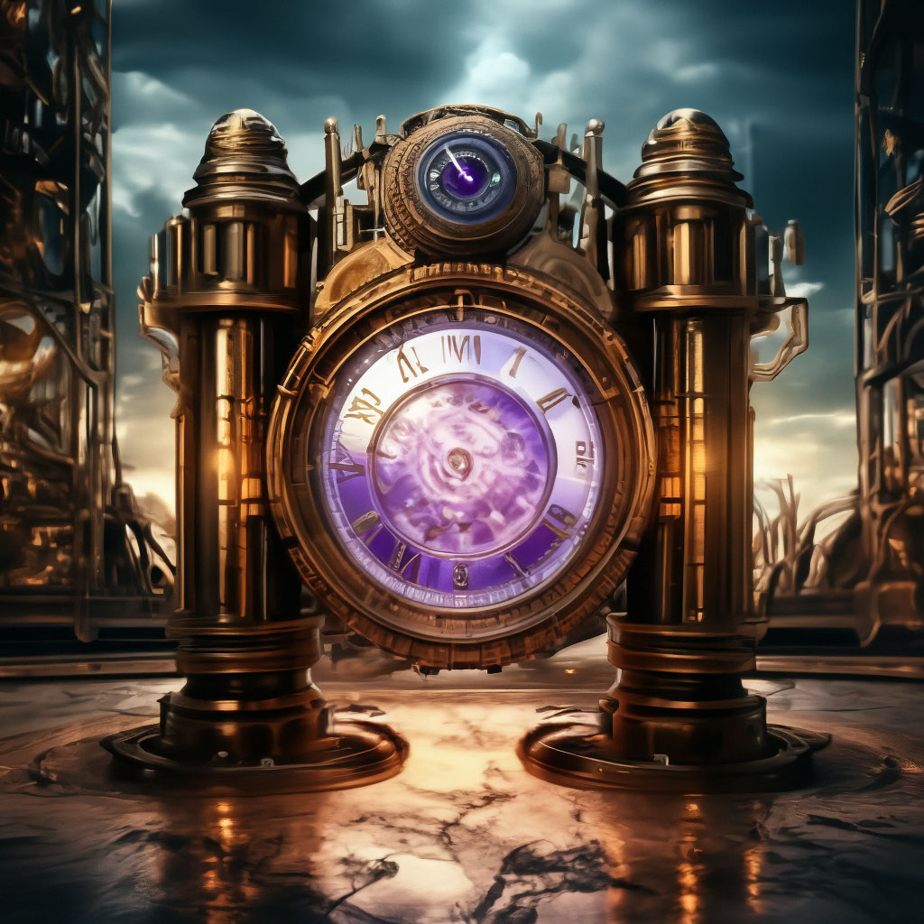 "The portal of time. in the form of steampunk. The portal is open ...