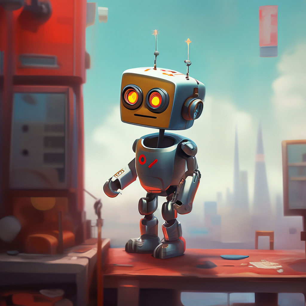 "No one likes my little robot" — image created in Shedevrum