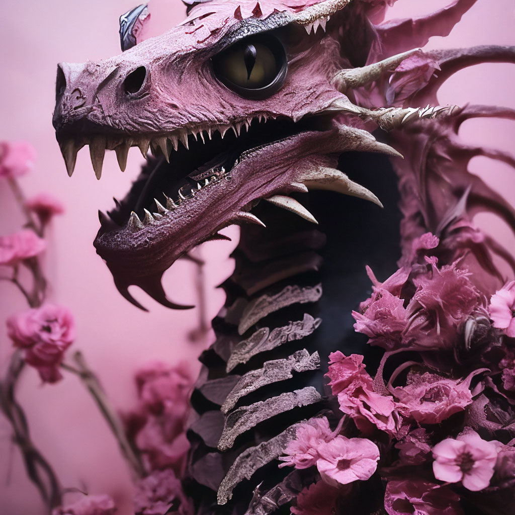 "A lot of pink and all shades of black - a single composition . the ...
