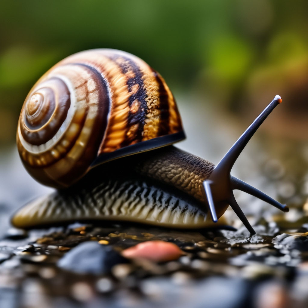 "Snail worker" — image created in Shedevrum