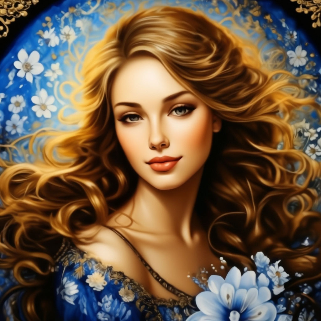 "Fabulous Bereginya, miniature lacquer painting in the style of ...